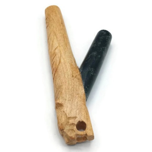 Other | Handmade Peruvian Kuripe Wood And Natural Stone Inca Puma ...